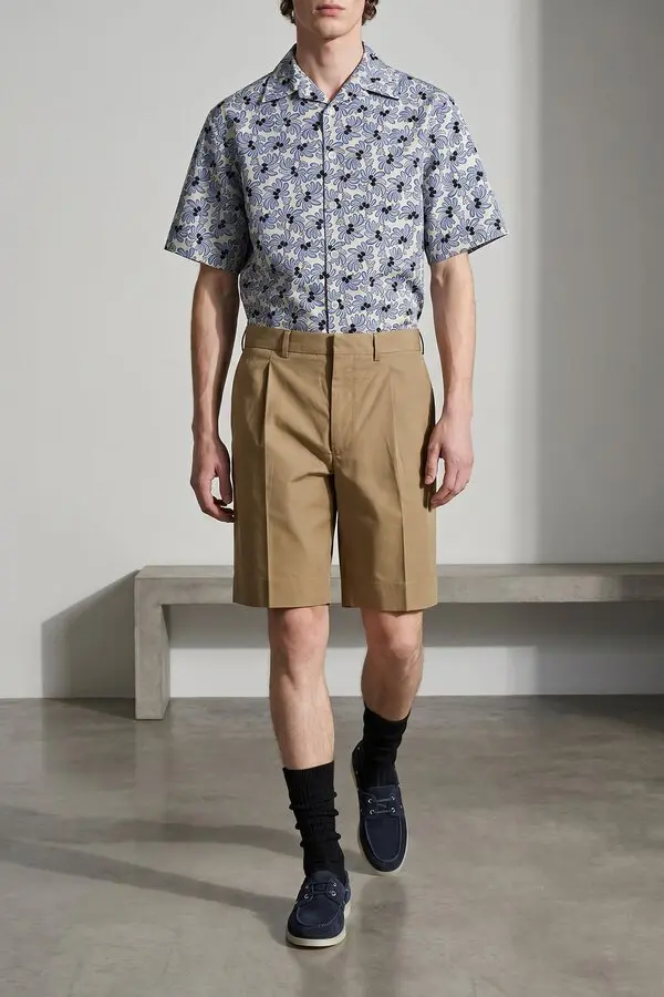 Prada Suede Boat Shoes With Embossed Logo