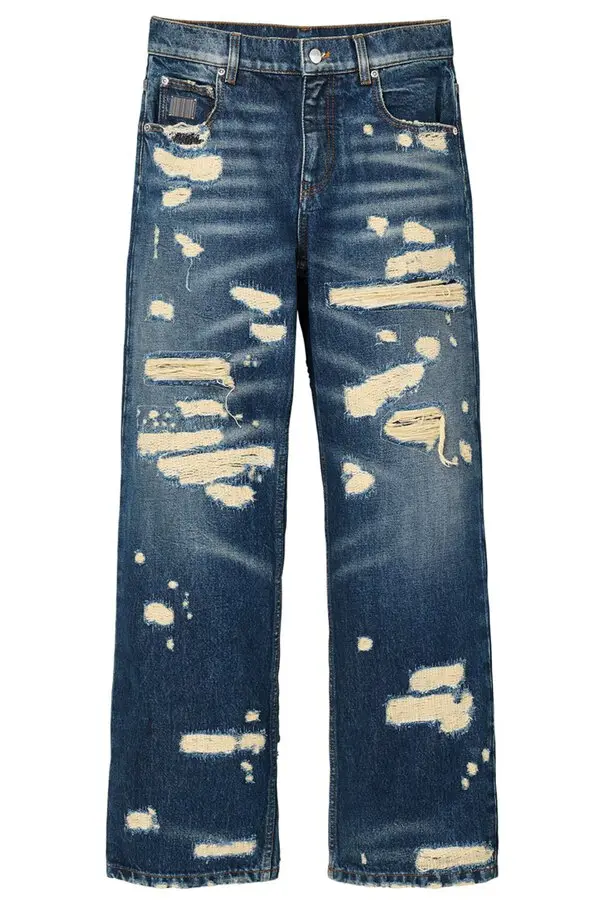 Marc Jacobs Rip And Repair Straight' Jeans