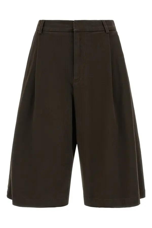 TELA Structured Cotton Bermuda Shorts With Pleats