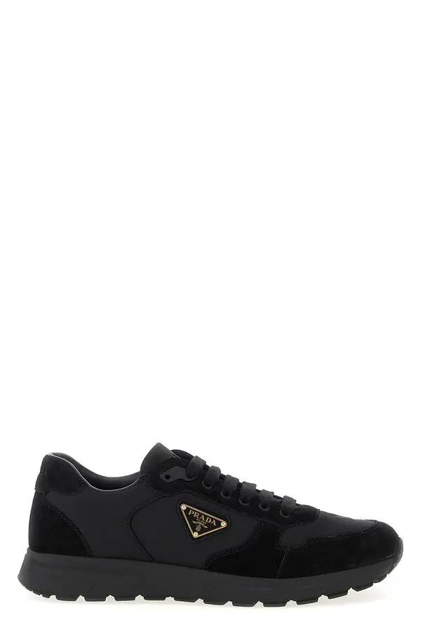 Prada Prax 2.0 Sneakers With Triangle Logo - Black