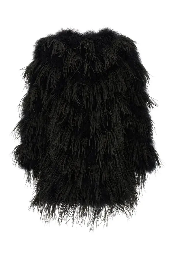 YVES SALOMON Feather-effect Caban