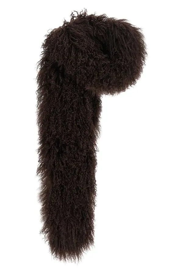 YVES SALOMON Mongolian Lamb Fur Scarf