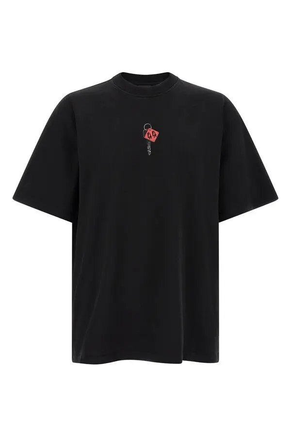 44 LABEL GROUP Padlock Print T-shirt - Black