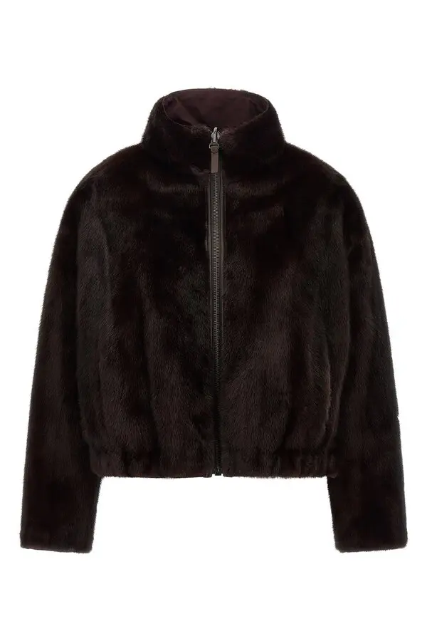 YVES SALOMON Reversible Faux Fur Jacket