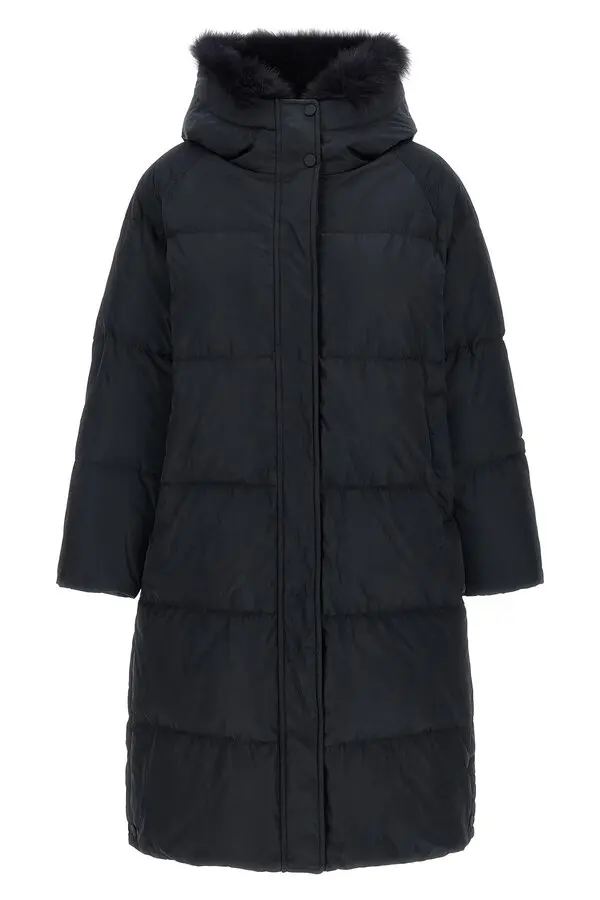 YVES SALOMON Fox Fur-trimmed Down Jacket - Black