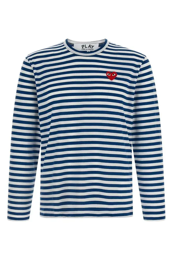 Play Comme Des Garcon Red Emblem Red Heart' T-shirt