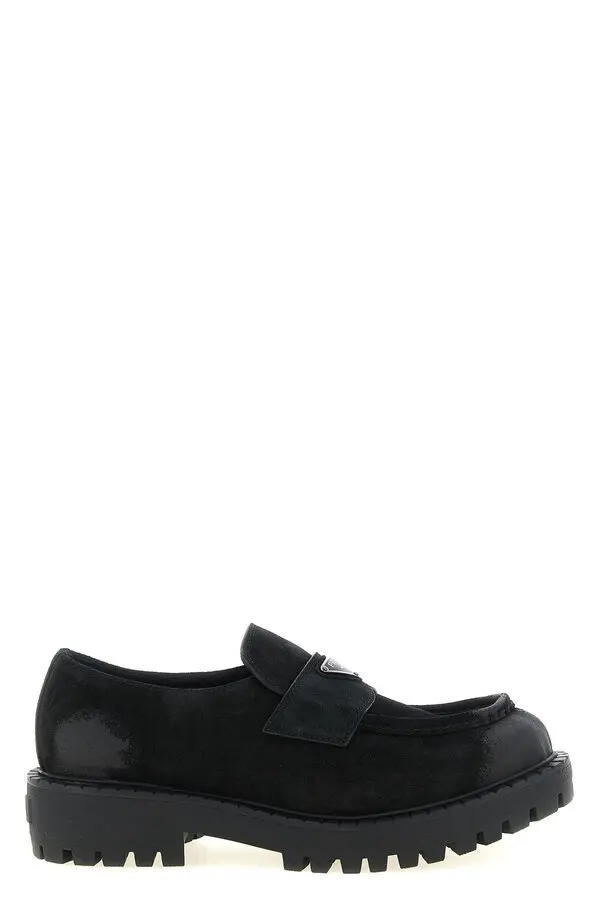 Prada Suede Loafers - Black