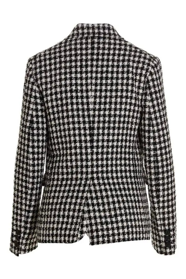 Versace Single-breasted Blazer With Logo Patch
