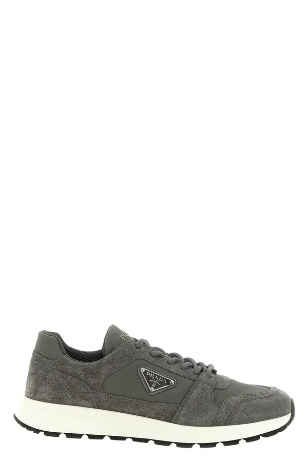 Prada Prax Suede Sneaker In Grey - Gray