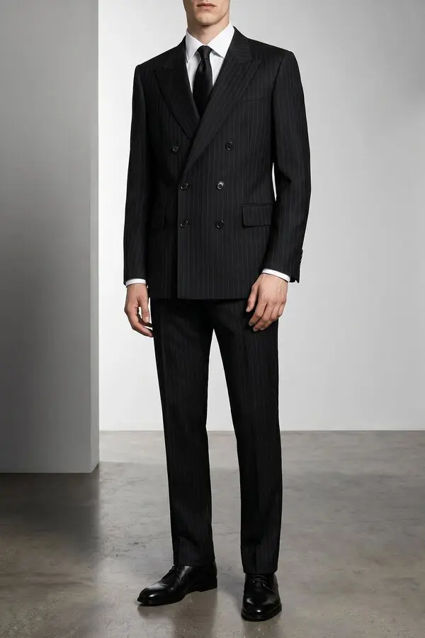 TOM FORD Pinstriped Double-breasted Dress