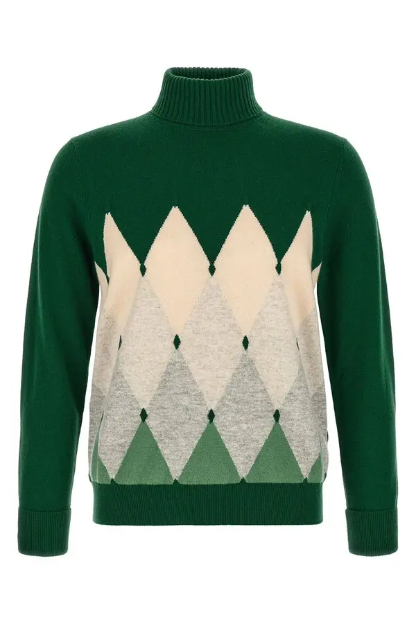 BALLANTYNE Turtleneck Sweater With 'classic Diamond' Intarsia