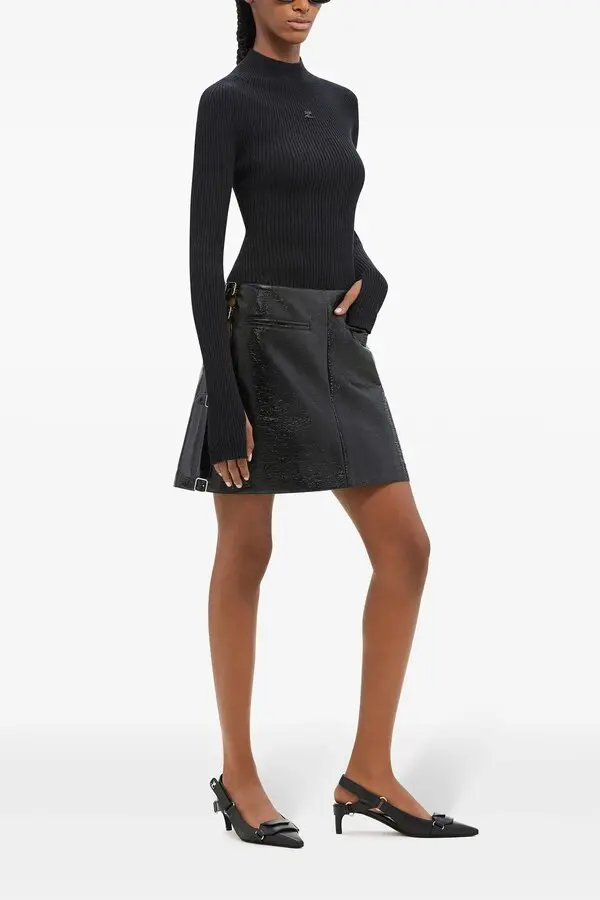 COURREGES Mini Multi Sangle Vinyl' Skirt