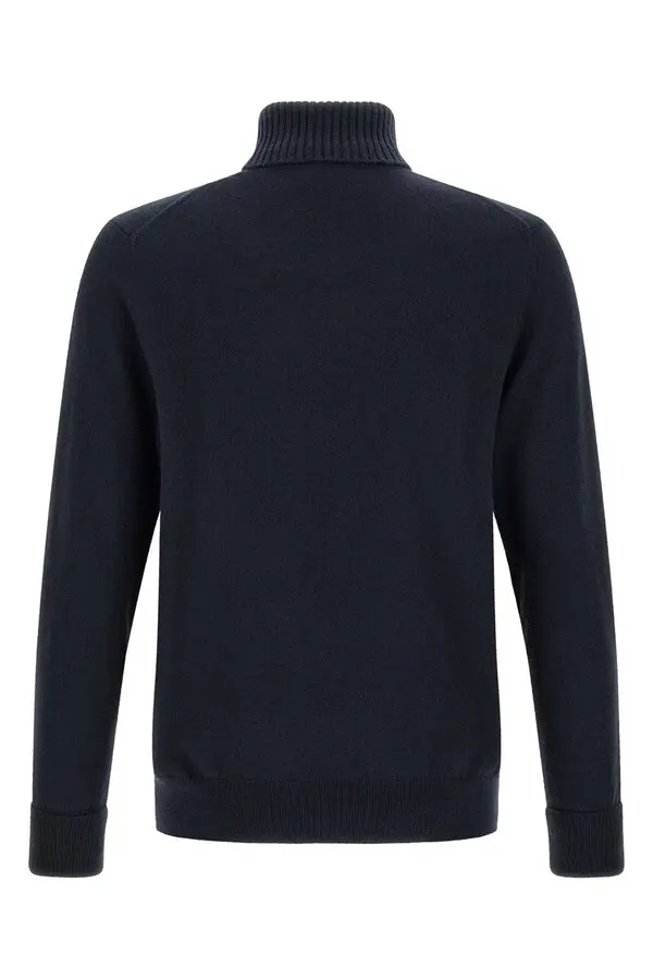 BALLANTYNE Classic Diamond Intarsia Cashmere Turtleneck Sweater