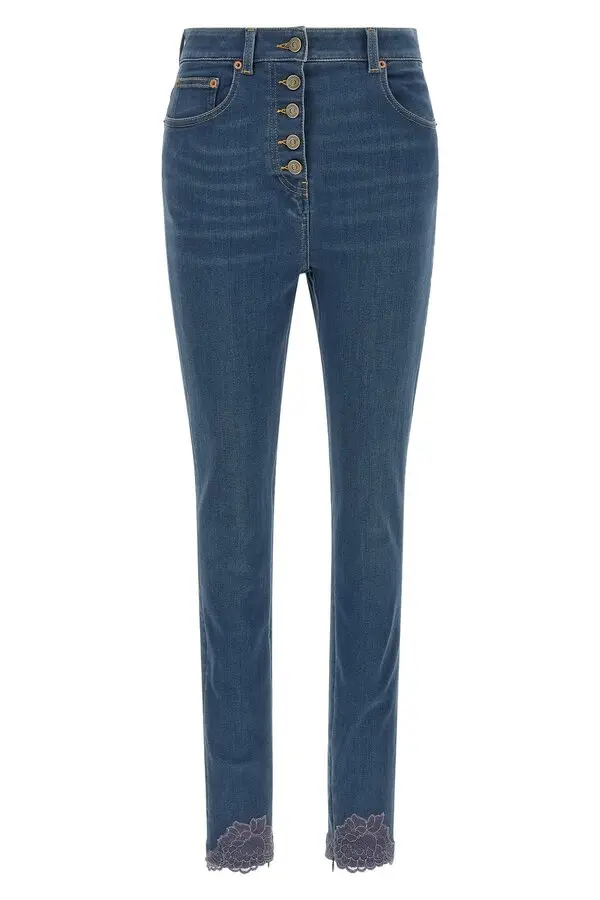 Valentino Garavani Lace Insert Jeans