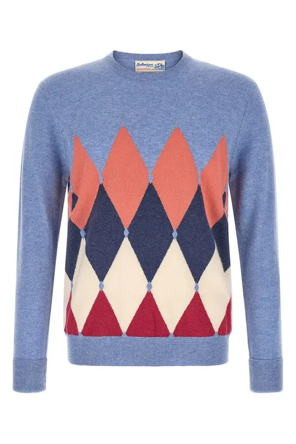 BALLANTYNE Diamond Intarsia Sweater