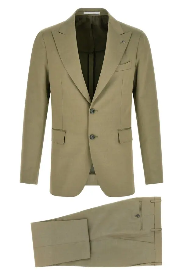 Tagliatore Vesuvio' Suit With Peak Lapels - Green