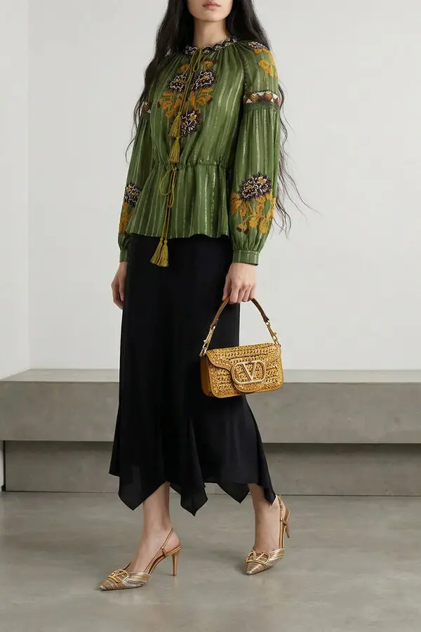 Valentino Garavani Midi Skirt With Asymmetrical Hem