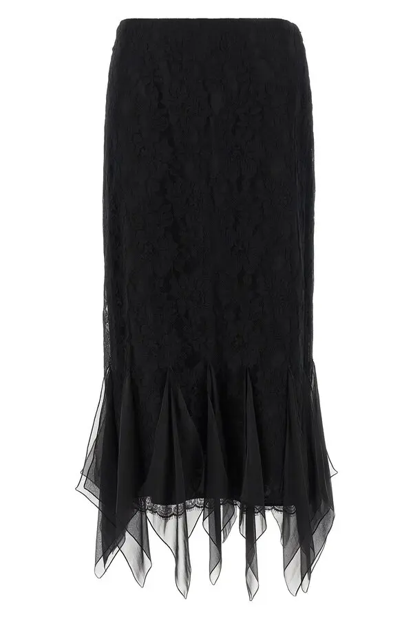 Valentino Garavani Asymmetrical Lace Skirt