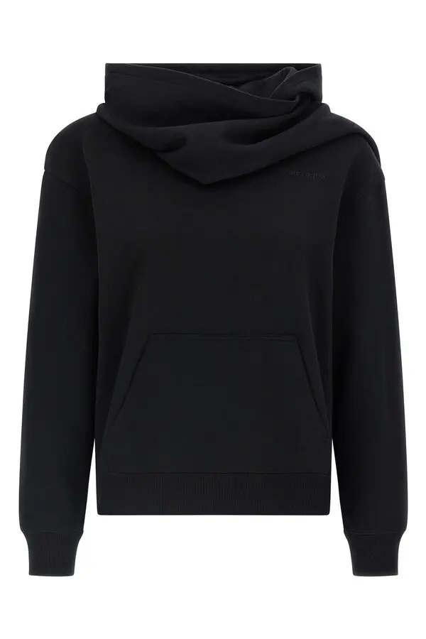 COURREGES Sweatshirt 'scarf Embroidered Hoodie - Black