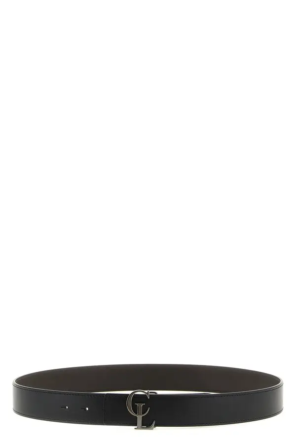 CHRISTIAN LOUBOUTIN Reversible Belt Ruthenium Neocl Buckle