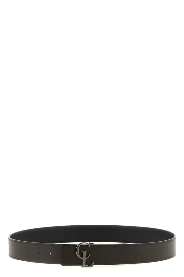 CHRISTIAN LOUBOUTIN Reversible Belt Ruthenium Neocl Buckle