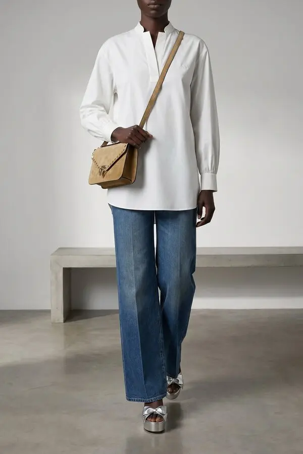 Valentino Garavani Top With Stand Collar