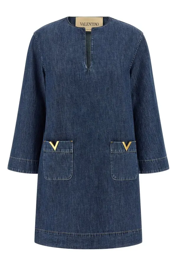 Valentino Garavani The 'vgold' Dress - Blue