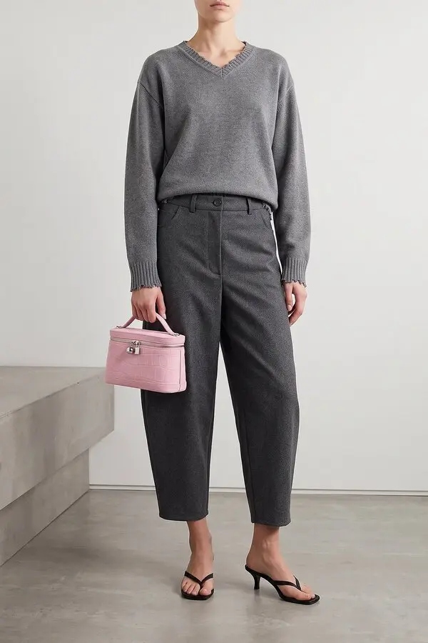 NUDE Fringed Hem Cashmere Knit