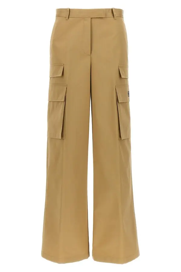 Versace Gabardine Cargo' Pants - Beige