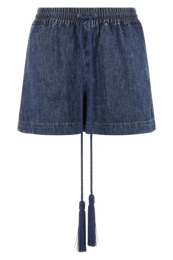 Valentino Garavani Vgold Denim Shorts
