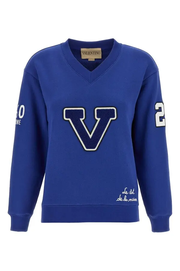 Valentino Garavani Chat De La Maison' Sweatshirt - Blue