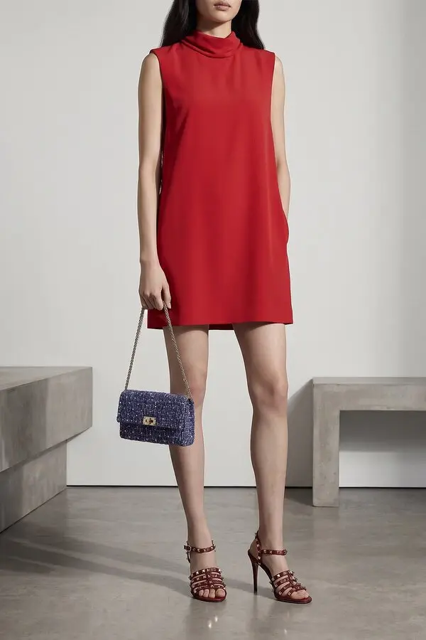 Valentino Garavani Mini Dress Draped Neckline