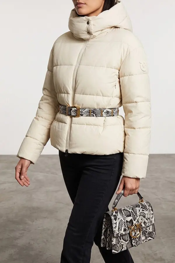 Pinko Love Birds' Logo Down Jacket