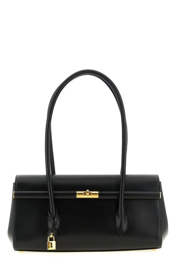 Dolce & Gabbana Marlene Shoulder Bag In Palmellato Leather - Black