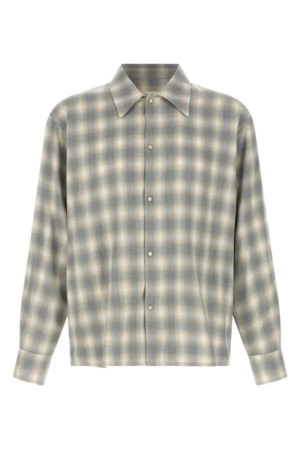 SECOND / LAYER Dégradé Check Shirt - Gray