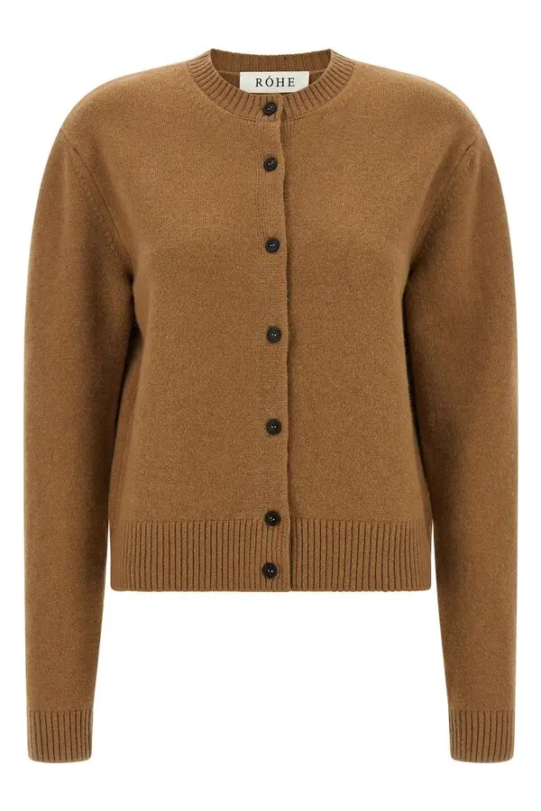 RÓHE Cashmere Blend Crew-neck Cardigan