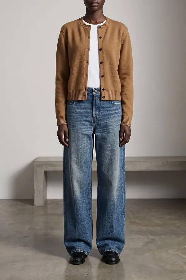 RÓHE Cashmere Blend Crew-neck Cardigan