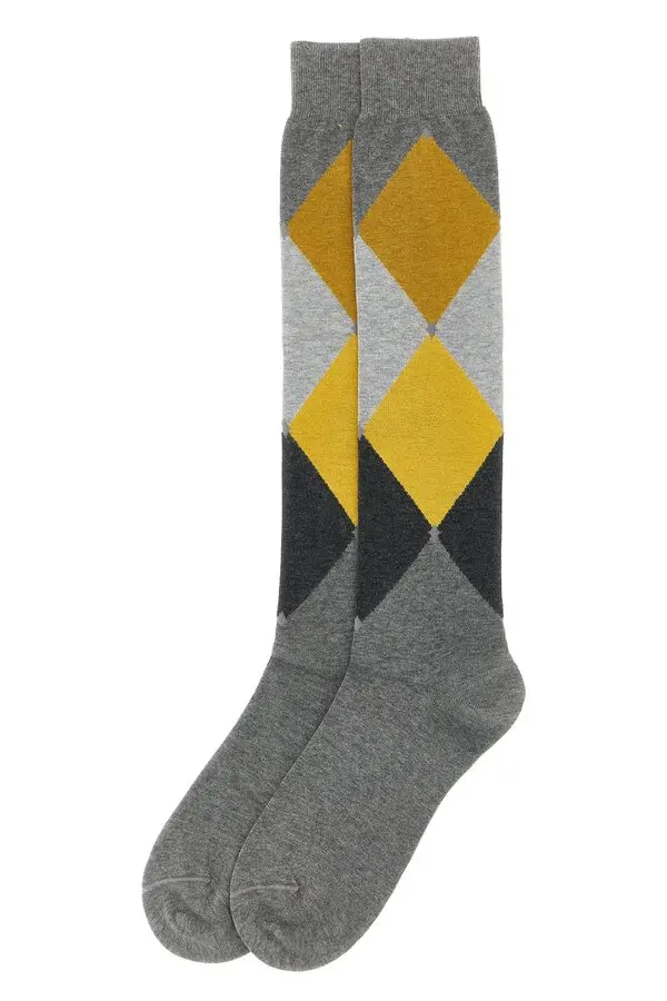 BALLANTYNE Argyle Socks - Gray