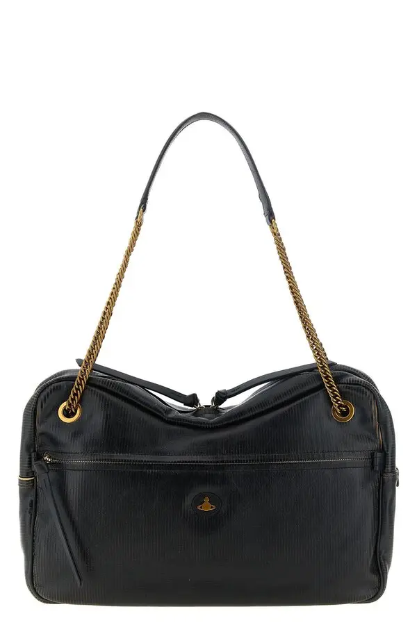VIVIENNE WESTWOOD Dolce' Large Shoulder Bag - Black