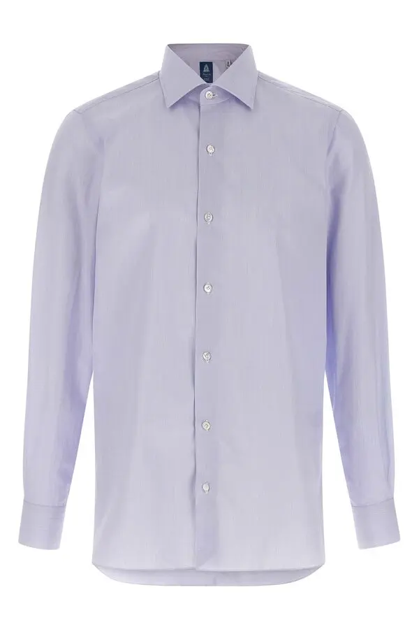 FINAMORE 1925 Cotton Shirt With Luigi Collar
