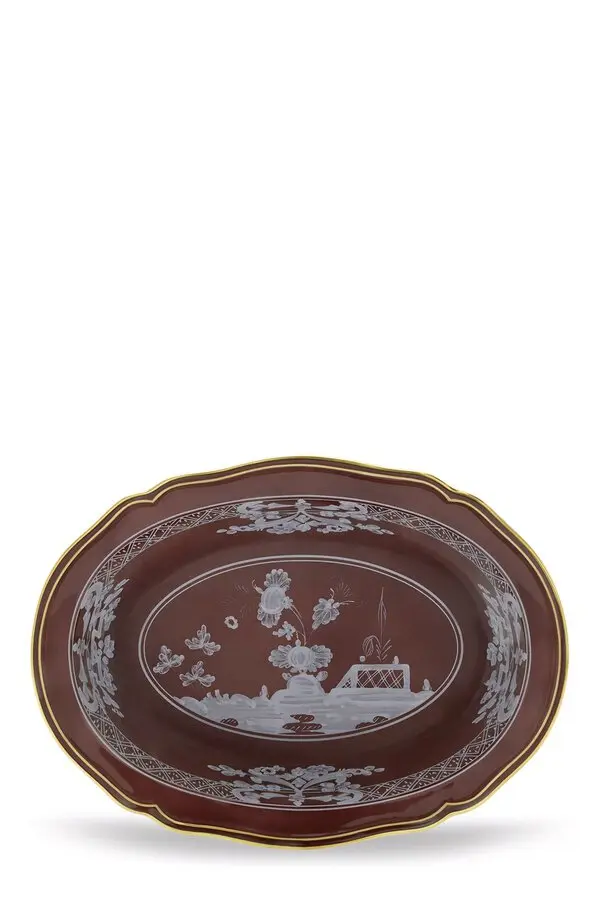 GINORI 1735 Tray 'oriente Italiano Castagna