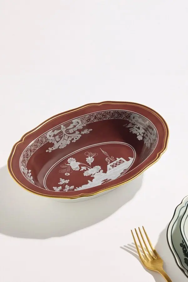 GINORI 1735 Tray 'oriente Italiano Castagna