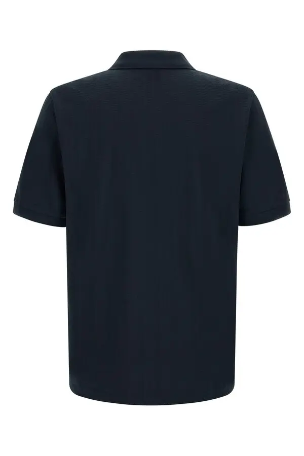 Hugo Boss Cotton Jacquard Polo With Johnny Collar