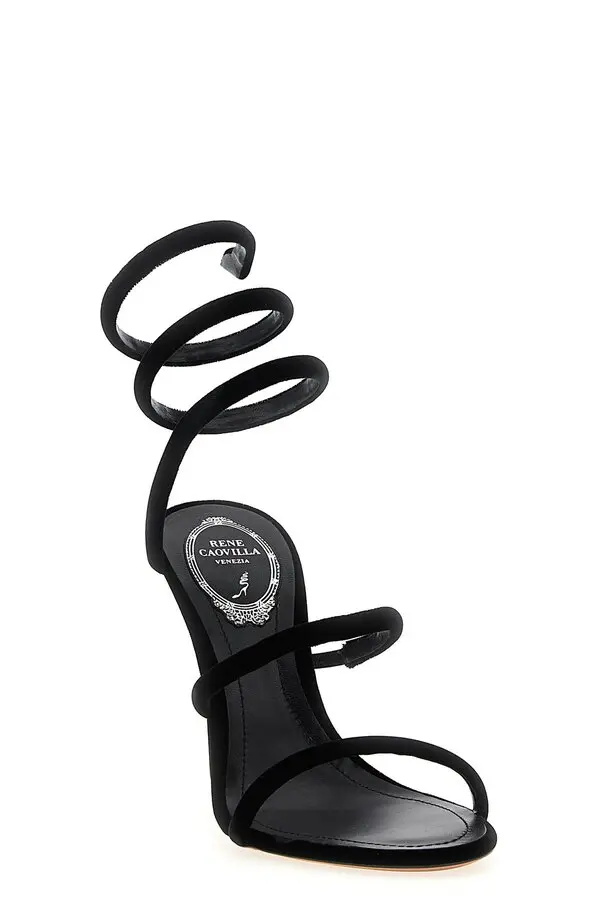 Rene Caovilla Cleo Sandals Spiral Detail