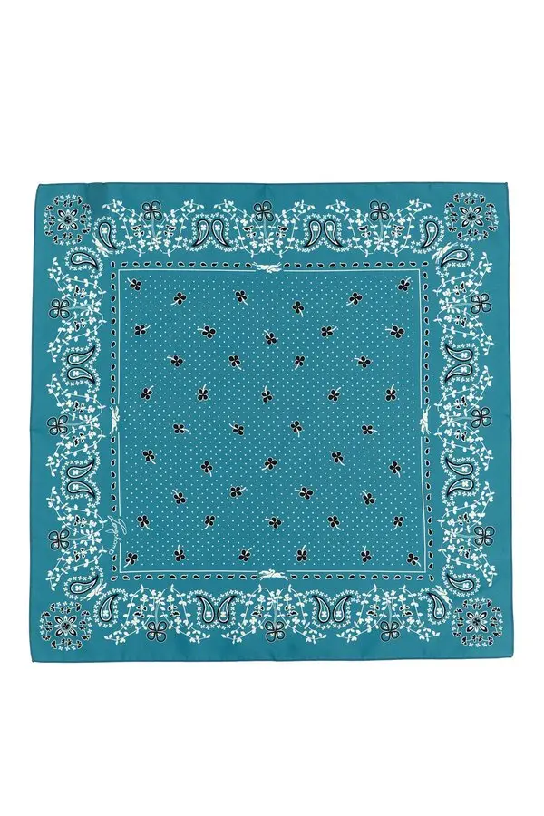 Longchamp French Bandana Print Silk Scarf
