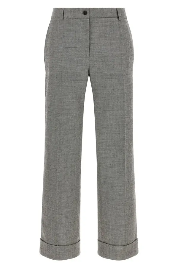 Alberto Biani Trousers With Cuffed Hem