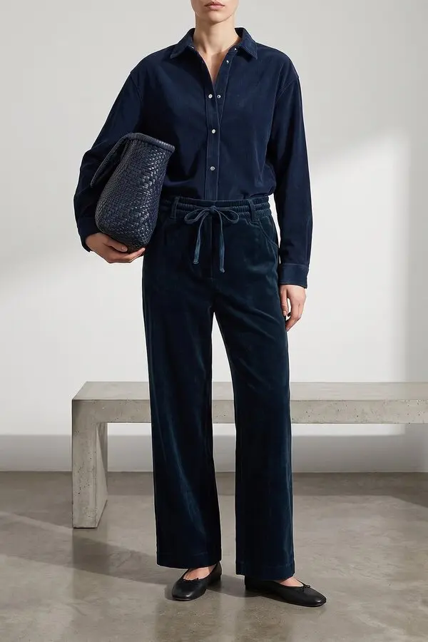 NUDE Velvet-touch Ribbed Shirt