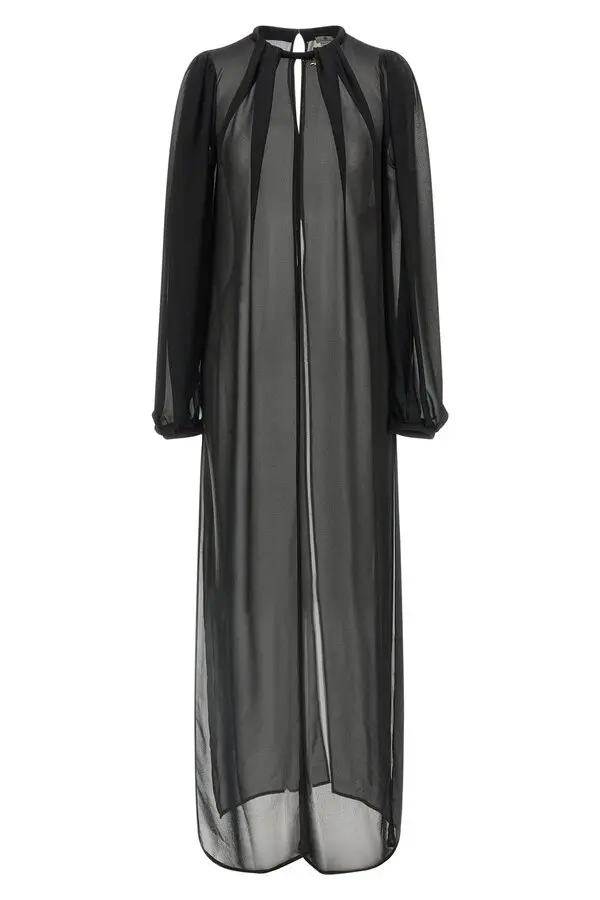 Elisabetta Franchi Georgette Tunic Blouse - Black