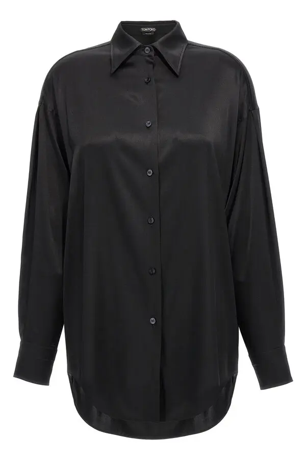 TOM FORD Stretch Silk Satin Relaxed Fit' Shirt
