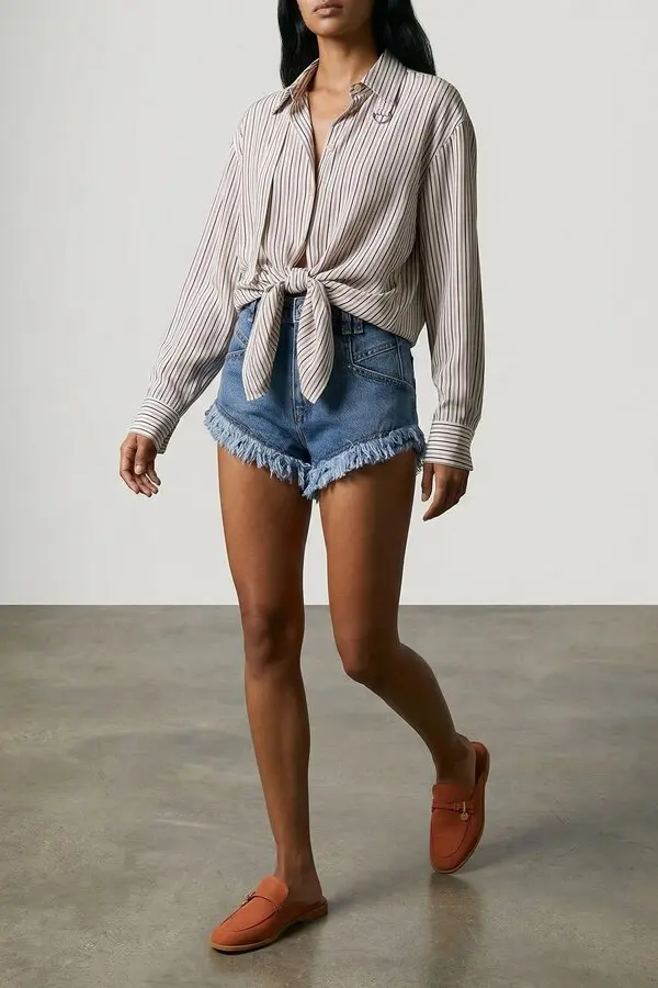 Isabel Marant Étoile Striped Shirt With D-ring Detail